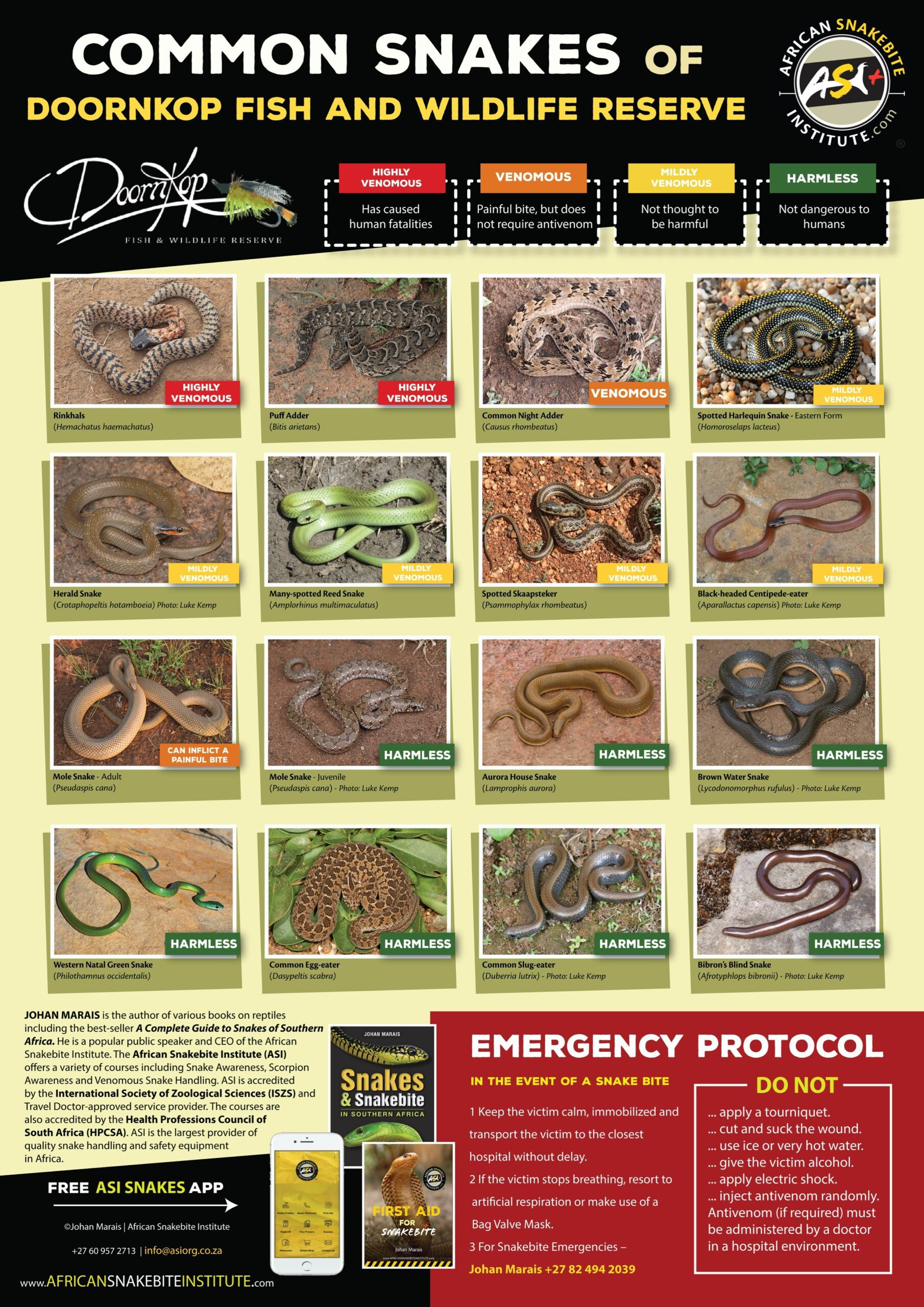 Snakes at Doornkop Fish & Wildlife Reserve: Understanding Risks and ...